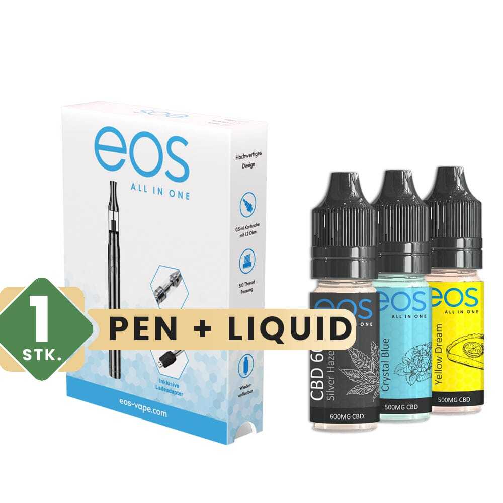 Starterset Eos Vape Pen + CBD Liquid Silver Haze 600mg
